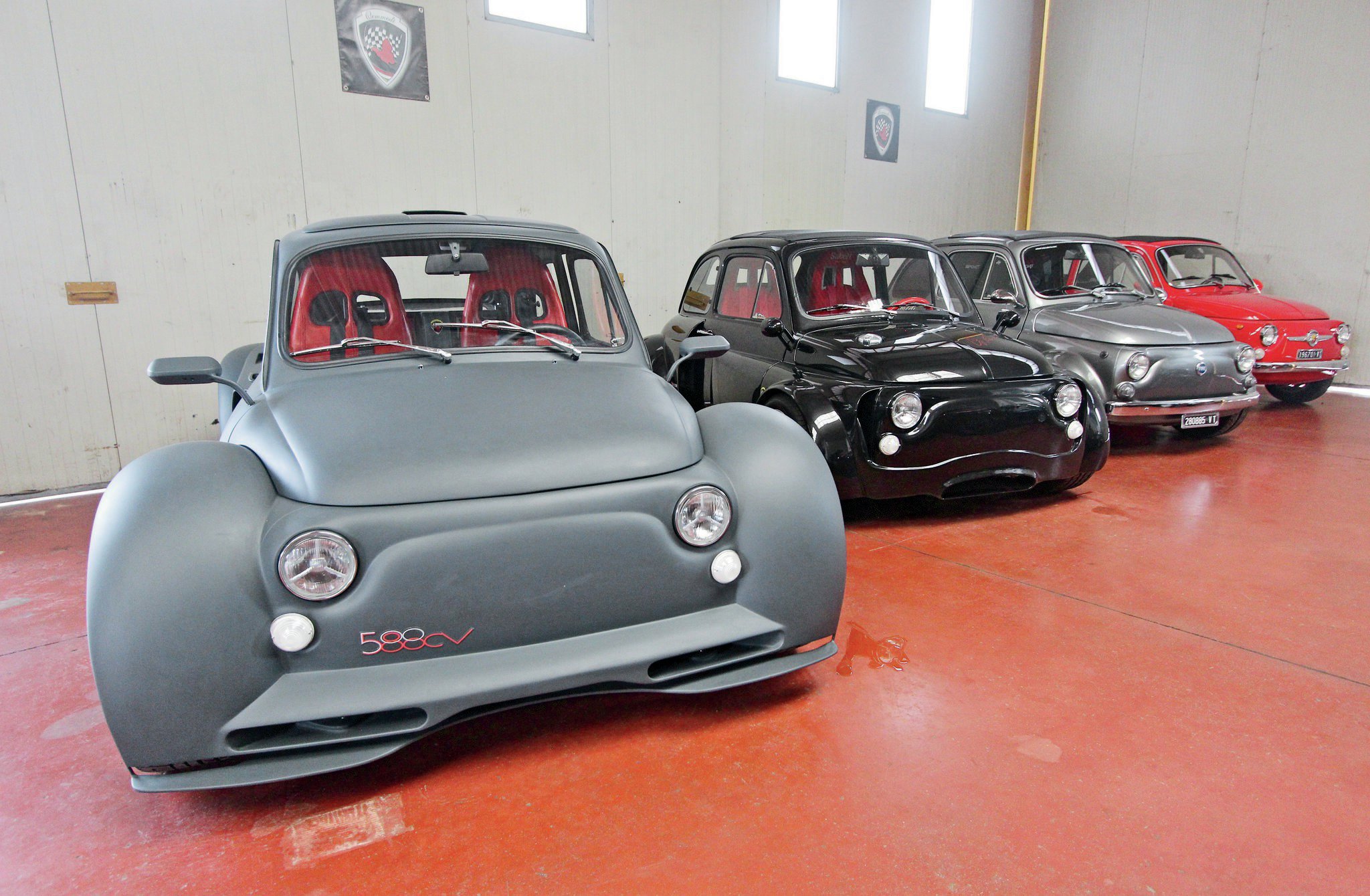 Wild Italians: The 580-HP, Lamborghini V-12-Powered Fiat 500