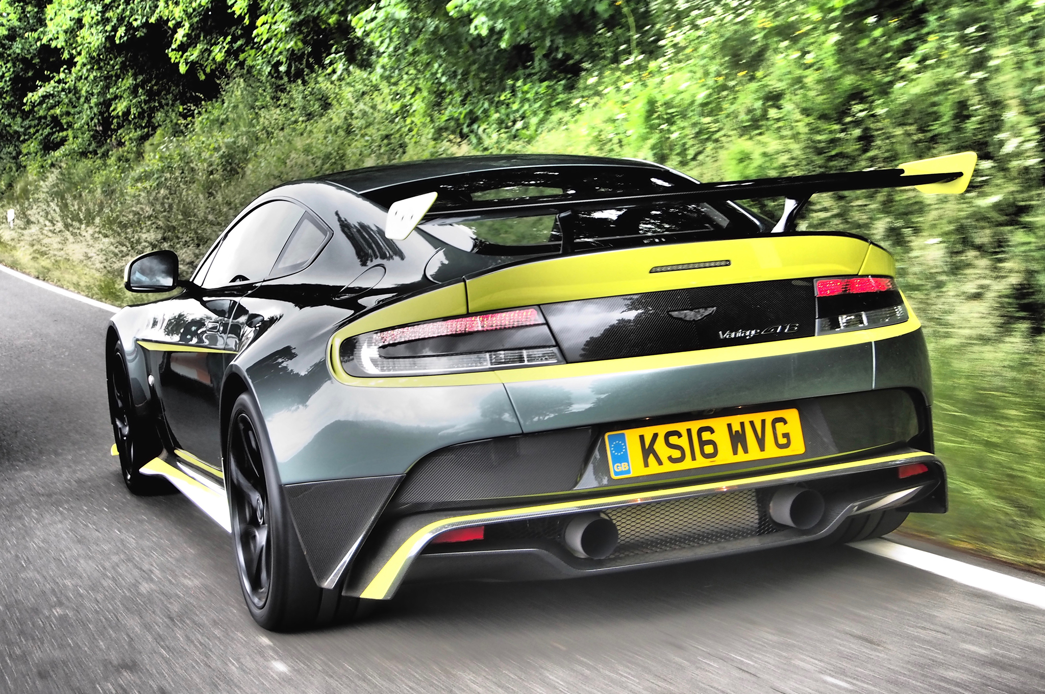 2017 Aston Martin Vantage GT8 rear end in motion - Automobile